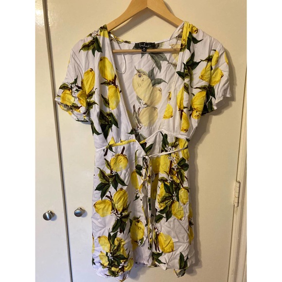 lululemon athletica | Dresses | Lemon Print Wrap Dress | Poshmark
